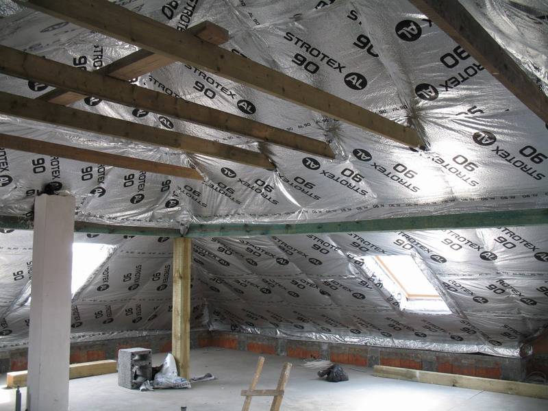 Roof vapour barrier insulation foil membrane aluminium – Termofol