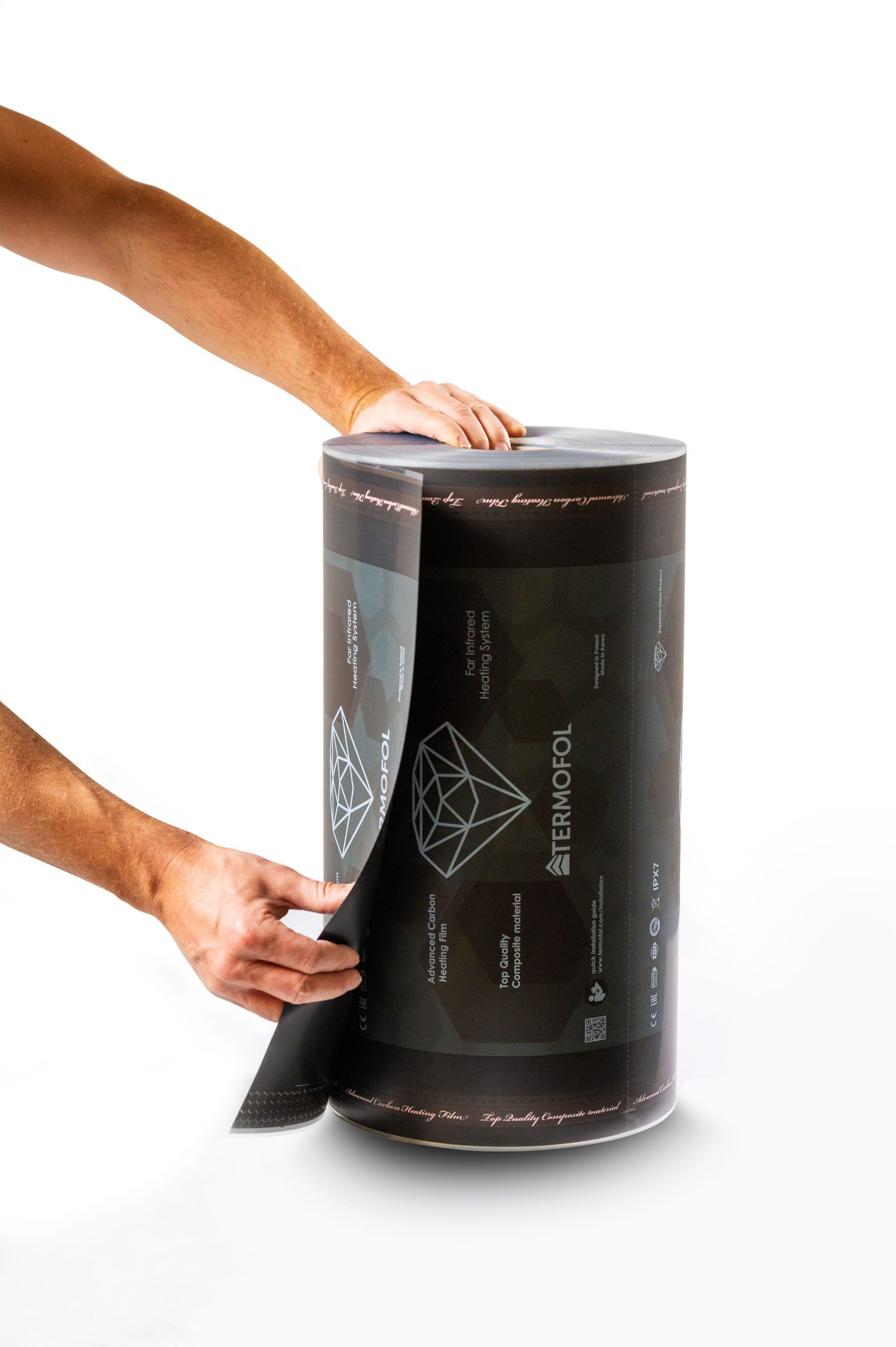 Premium Diamond heating film 500mm wide 40W/m 130 meters roll - Termofol UK